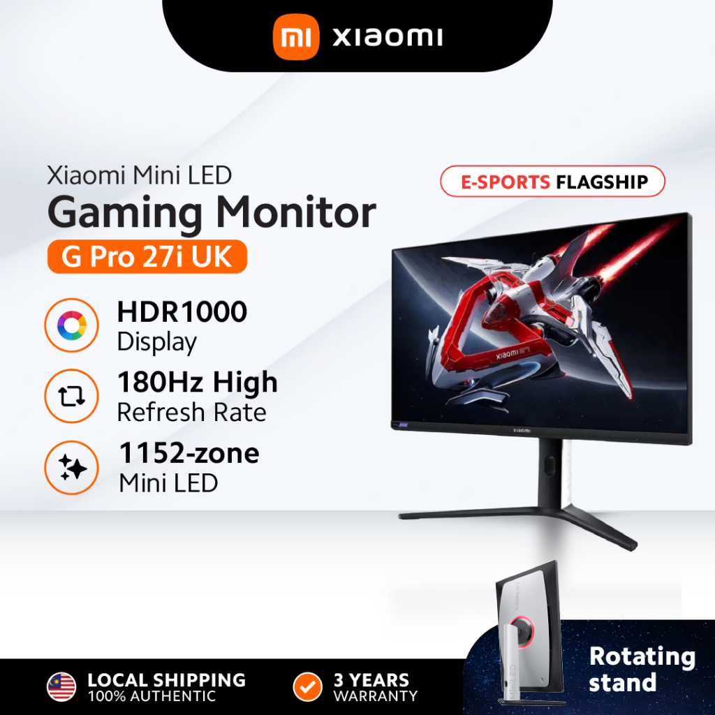 Xiaomi Mini LED Gaming Monitor G Pro 27i | 2K 180Hz 27" Fast IPS |1152 ...