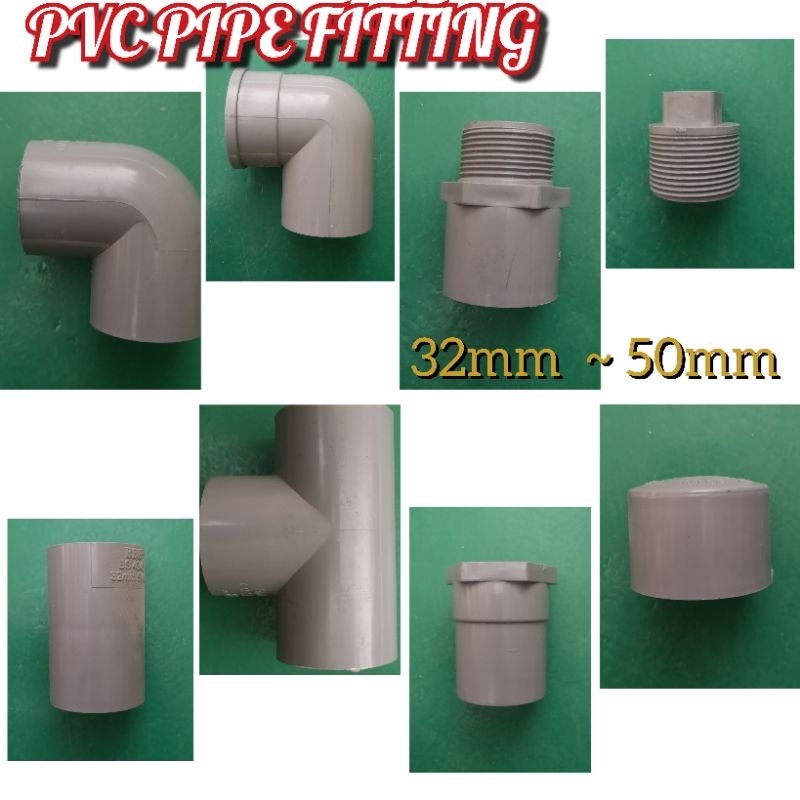 PVC PIPE FITTING / PVC CONNECTOR SOCKET ELBOW TEE P/T SOCKET VALVE ...