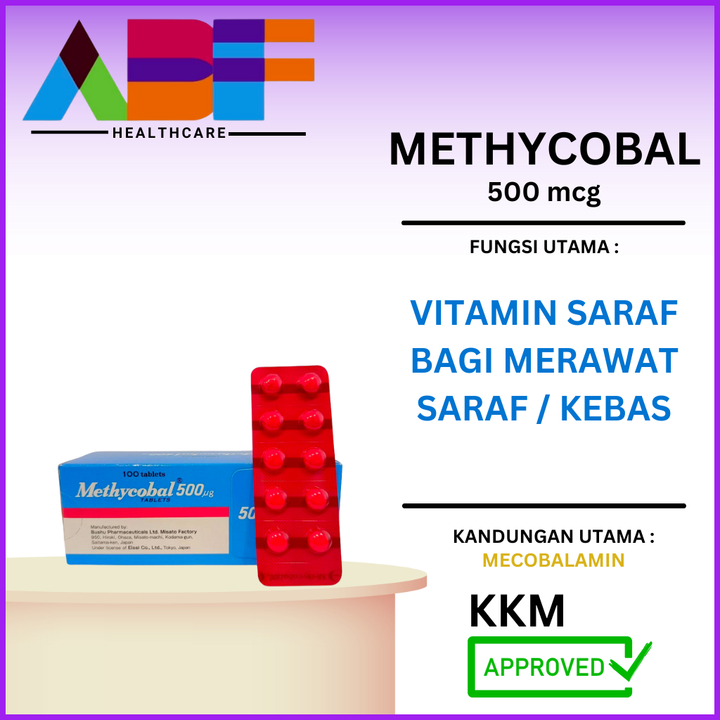 METHYCOBAL 500mcg TABLET, VITAMIN SARAF | Shopee Malaysia