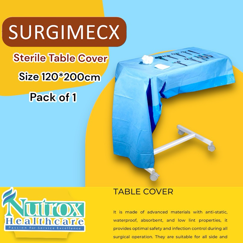 SURGIMECX Sterile Disposable Surgical Table Cover 120cm x 200cm, PP+PE ...