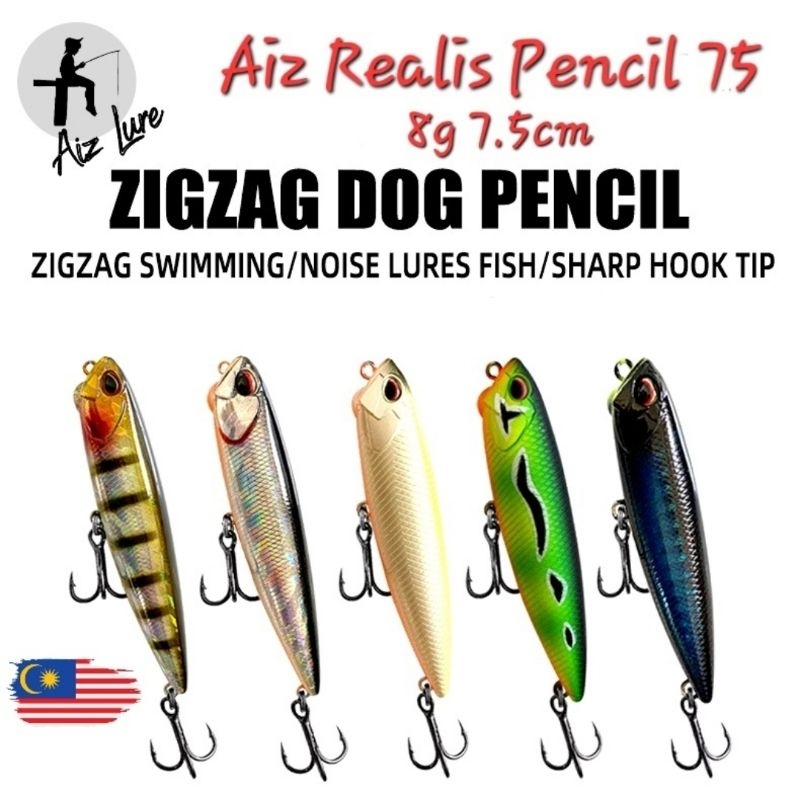Gewang Pencil Aiz Duo Realis / Pencil Lure / Top water Fishing Bait ...
