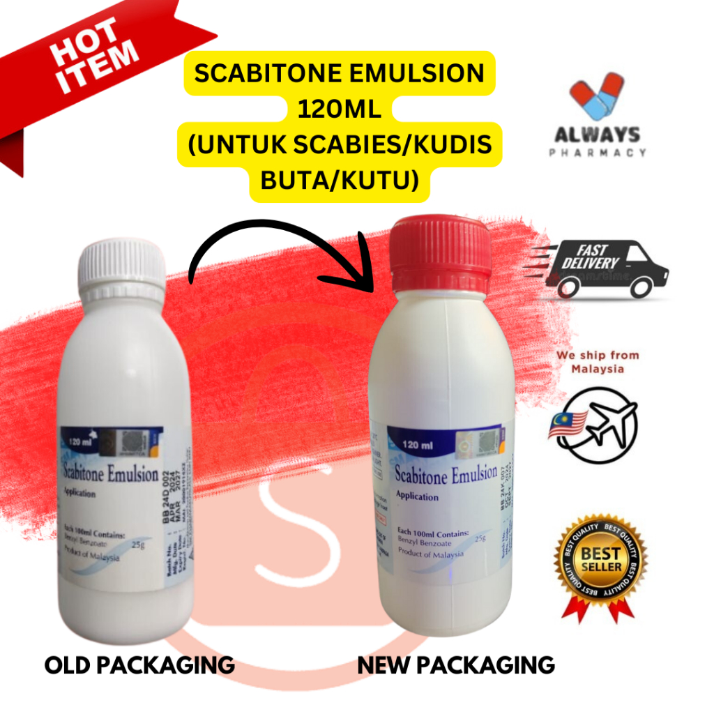 SCABITONE EMULSION 120ML EBB - SCABI3ESSS | Shopee Malaysia