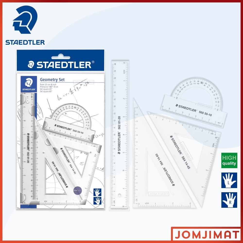 Staedtler Mars Geometry Set Clear 569-0 WP4 PE (Set of 4) / Staedtler ...