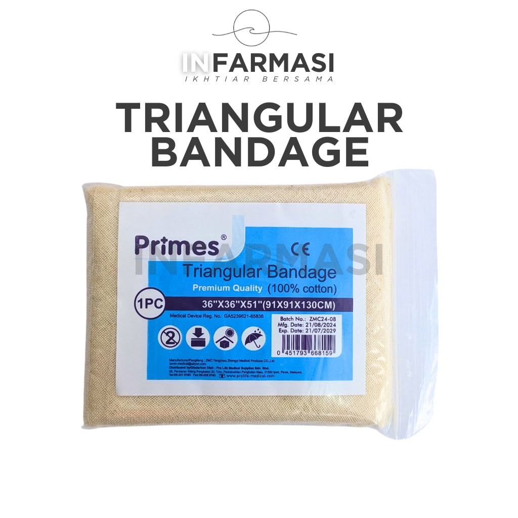 Primes Triangular Bandage - Kain Anduh Serbaguna untuk Pertolongan ...