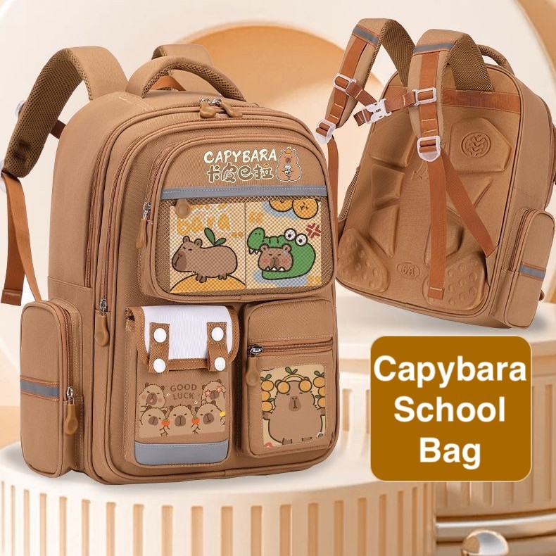 Capybara School Bag Capy Schoolbag Student Bag Large Capacity ...