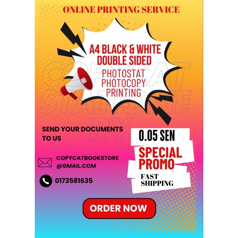 A4 Printing Photocopy Service Black And White Book Binding Office ...