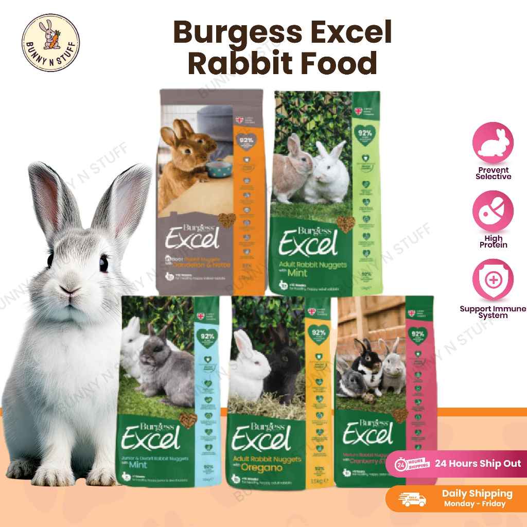 Burgess Excel 1.5kg Indoor Rabbit Food Adult Rabbit/Burgess Excel ...