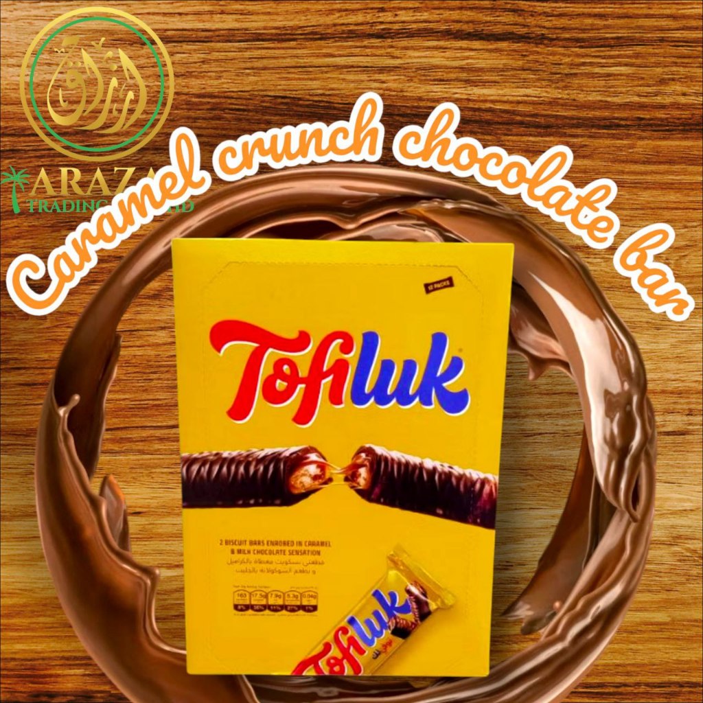 Tofiluk Caramel Crunch Chocolate Bar / 33gm / 1 Box 12 Packs / Food ...