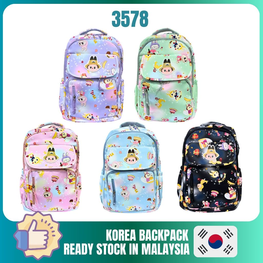 3578 LABUBU Korea School bag / 书包 / Beg Galas Sekolah ( Primary ...