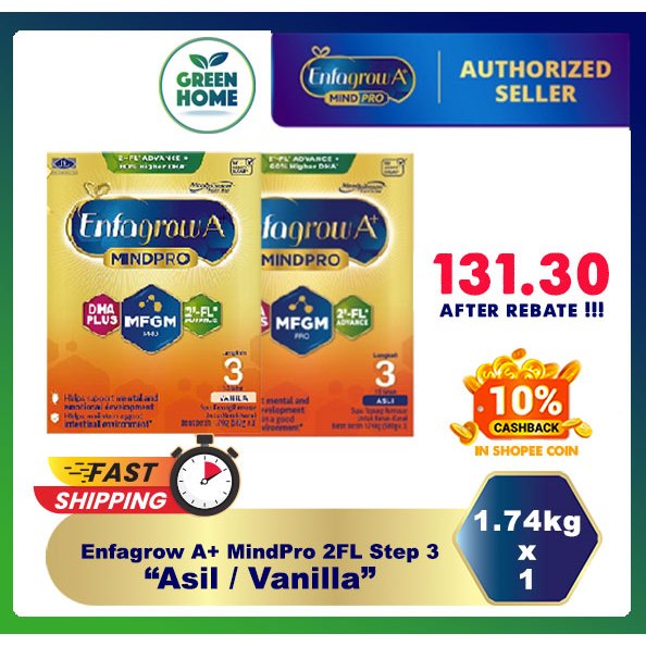 Enfagrow A+ MindPro Step 3 Original / Vanilla 1.74kg | Shopee Malaysia