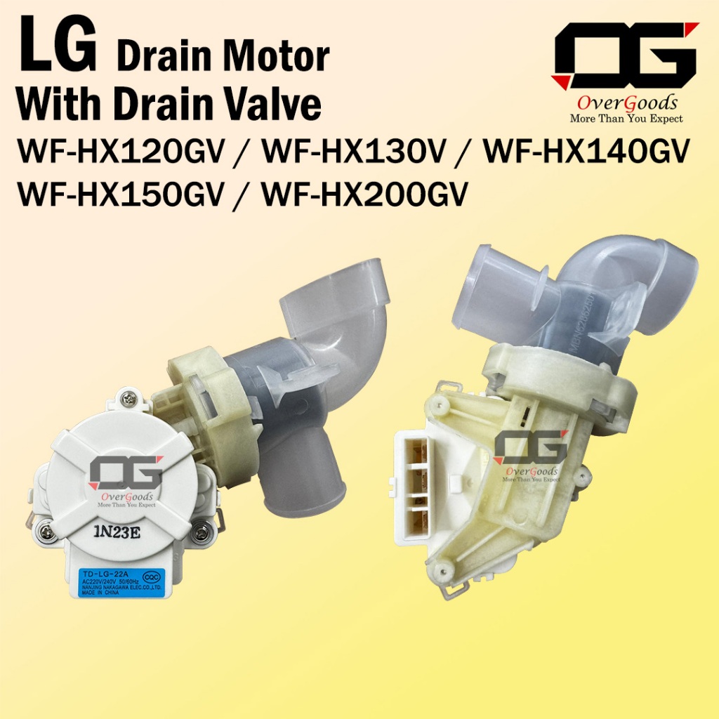 LG WF-HX120GV / WF-HX130V / WF-HX140GV / WF-HX150GV / WF-HX200GV Drain Motor With Drain Valve ...