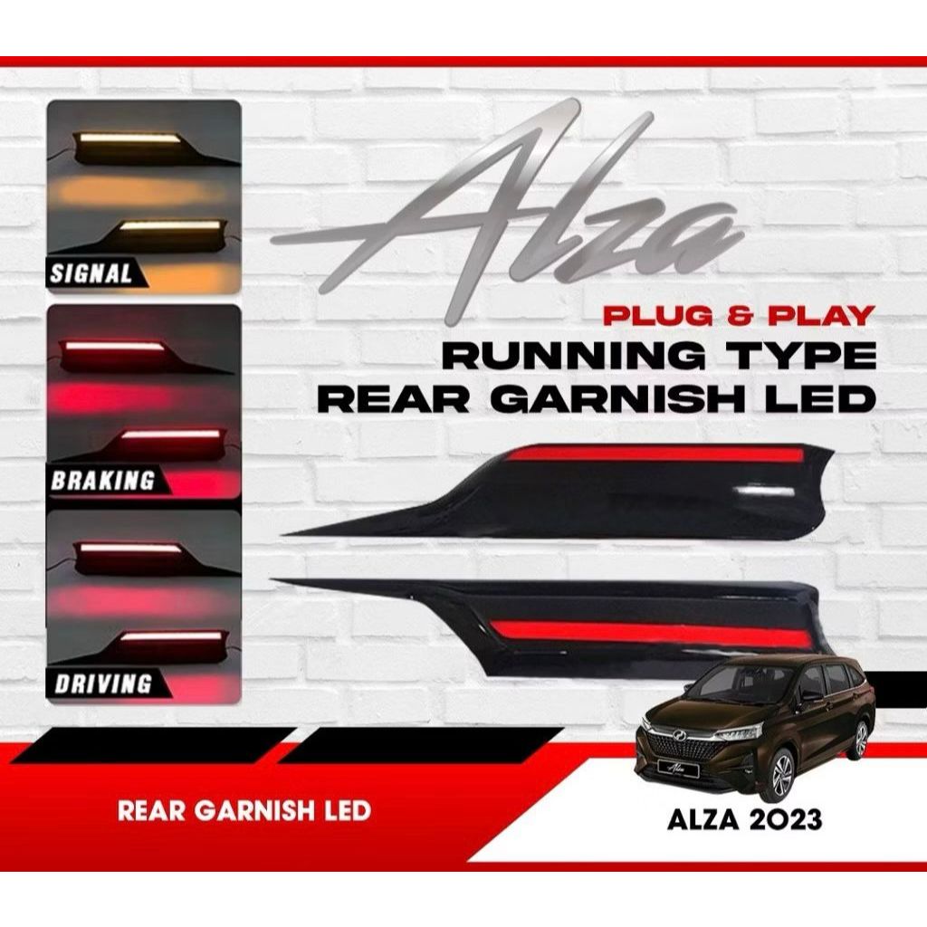 Perodua Alza 2022 Rear Garnish Running DRL Daylight/Signal/Brake ...