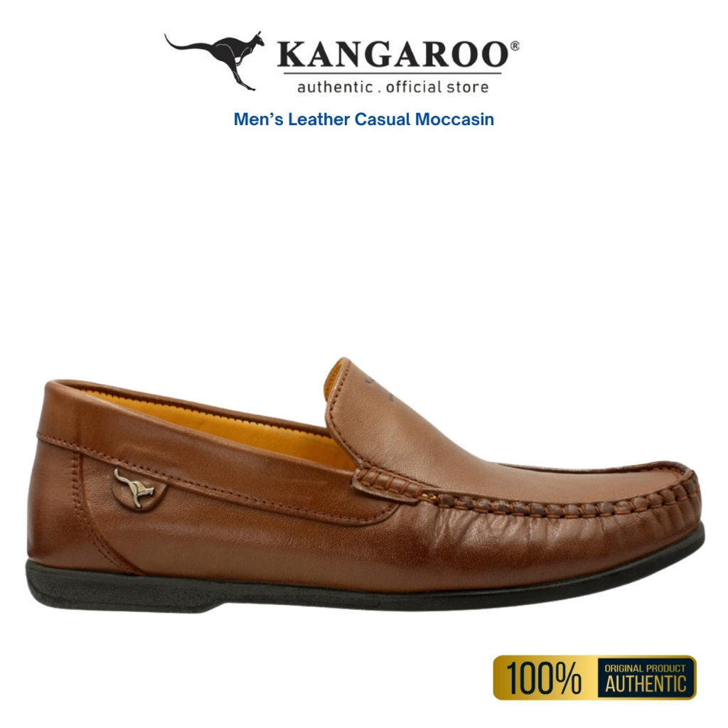 KANGAROO Kasut Lelaki Kulit Asli Loafer Kasual Original Men Casual ...