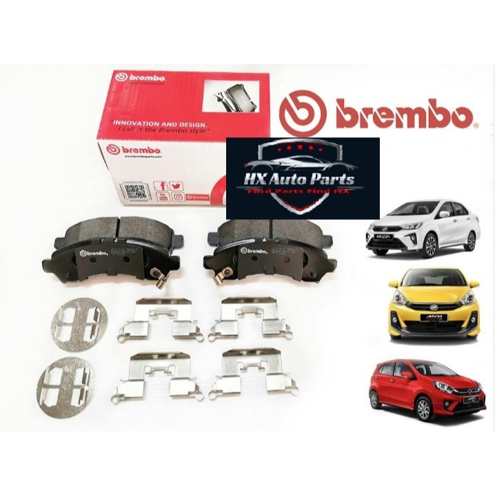 GENUINE BREMBO FRONT BRAKE PAD FOR PERODUA BEZZA / AXIA & MYVI LAGI ...