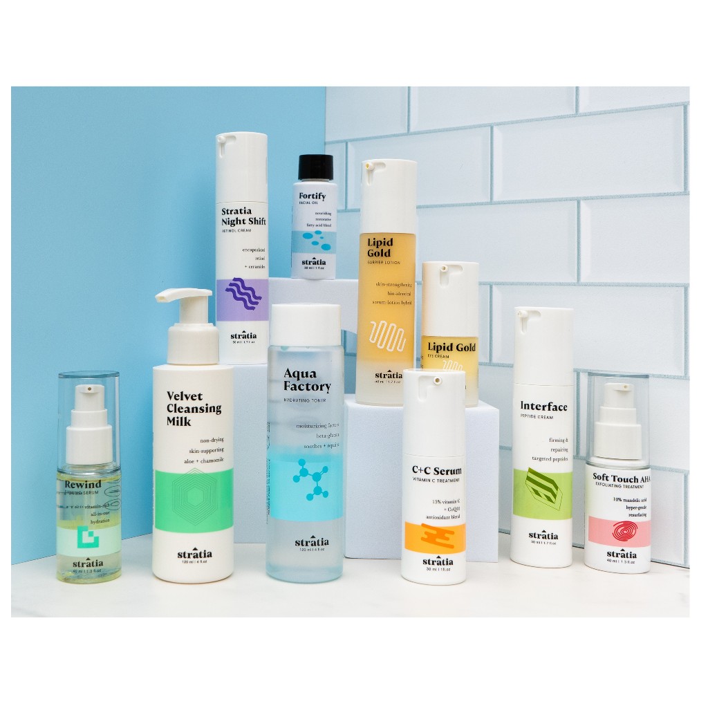 STRATIA Skincare Lineup | Rewind, Nightshift, Lipid Gold Serum ...