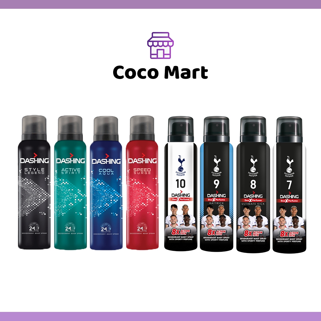 Dashing Deo Body Spray 125ml ( Active Spirit / Cool Aqua / Speed Surge ...