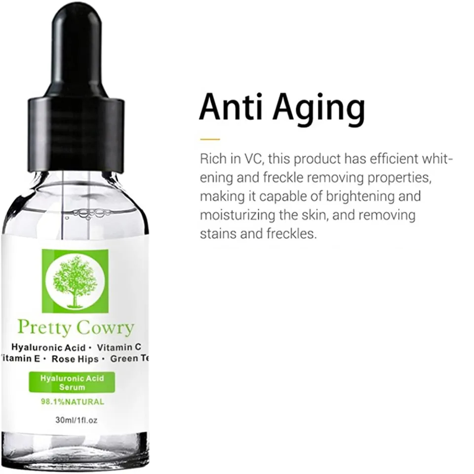 (D) Pretty Cowry 30ml natural face serum Hyaluronic acid vitamin c skin ...