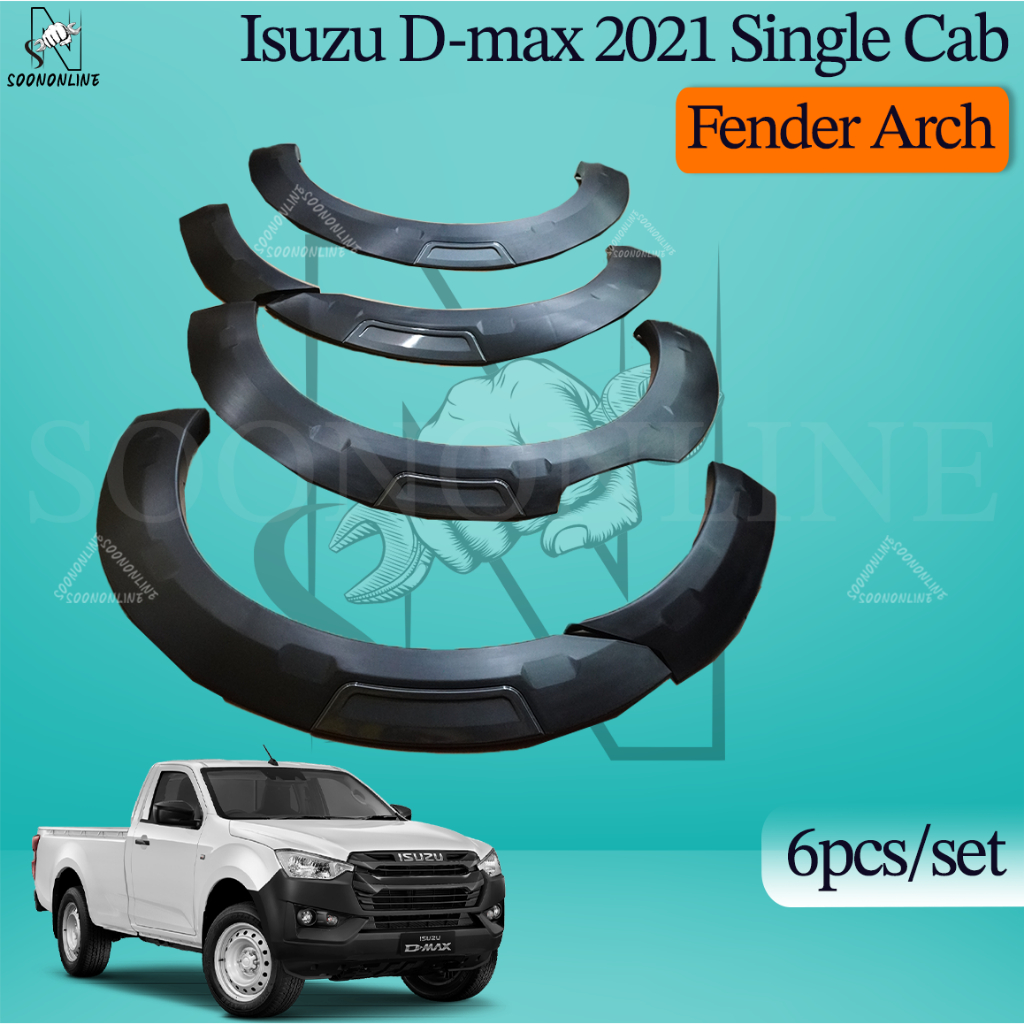 Isuzu Dmax 2021-2023 Single Cab Grey Fender Arch D-max 2 Doors Fender ...