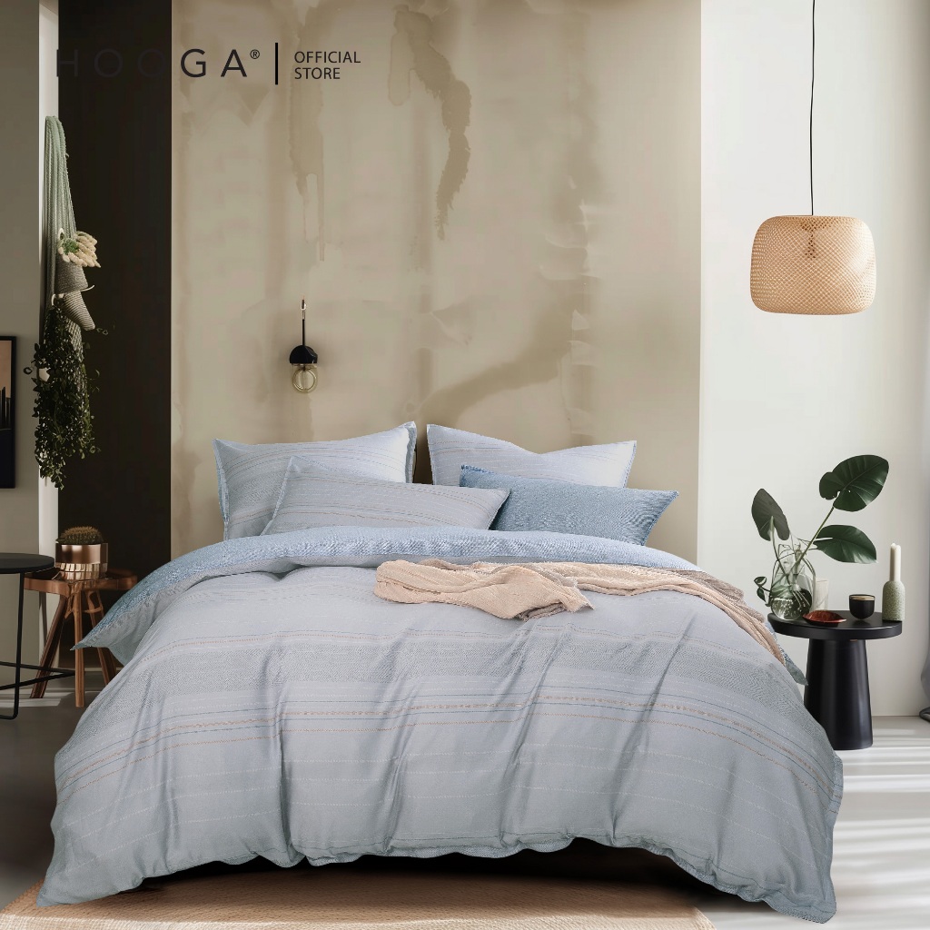 HOOGA Faythe 900TC TENCEL Bedsheet Quilt Cover Set | Shopee Malaysia