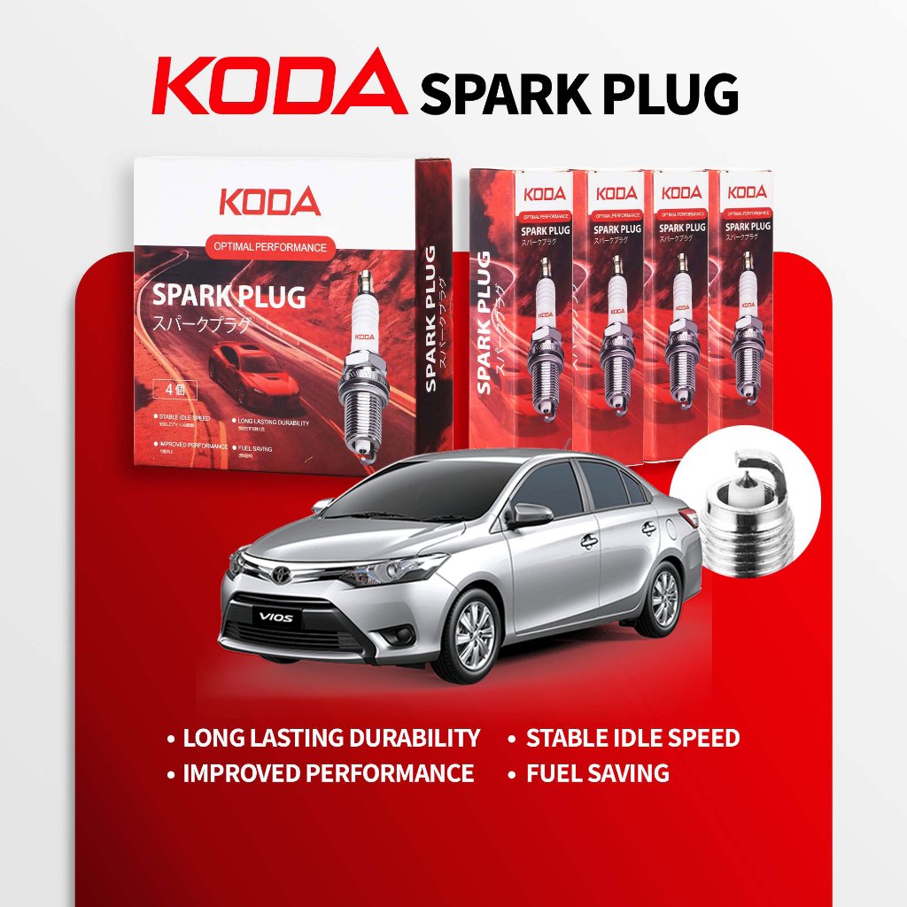 KODA Iridium Spark Plug Toyota Vios NCP150 1.5 1NZ-FE 2013-2018 BKR6EIX ...