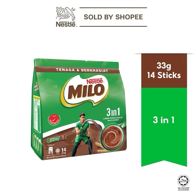 NESTLE MILO 3in1 Activ-Go Mixes Stp (33g x 14's) | Shopee Malaysia