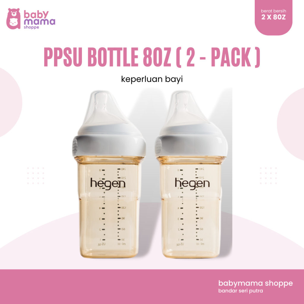 HEGEN | KEPERLUAN BAYI | PCTO™ FEEDING BOTTLE PPSU 2-PACK | 8OZ | Shopee Malaysia