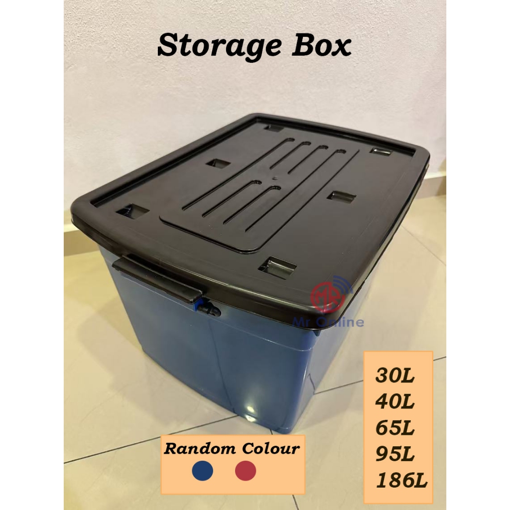 Storage Box with Wheels/Plastic/Bekas Simpanan Roda/Kotak Simpanan Plastik/Box Serbaguna ...