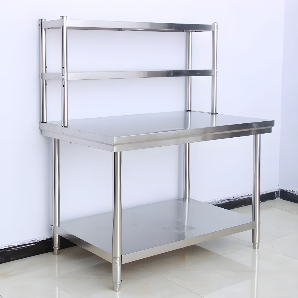 Assembled Stainless Steel Workbench with Shelf Console Table Kitchen ...