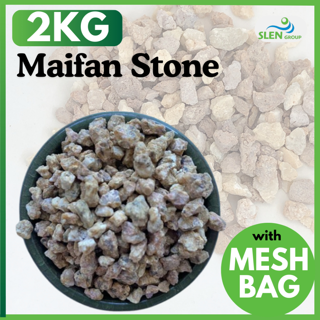 SLEN 2 KG Maifan Stone Batu Apong Aquarium Biofilter Media Miafanitum ...