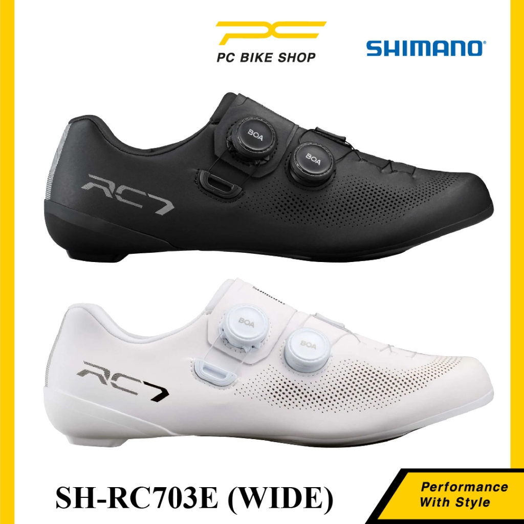 NEW 2025 SHIMANO SH-RC703E WIDE RC7 ROAD CYCLING SHOES | Shopee Malaysia
