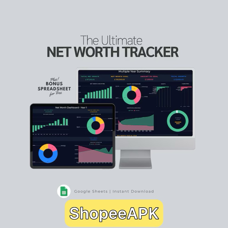 Net Worth Tracker Spreadsheet | Personal Finance Calculator | Google ...