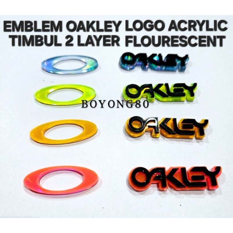 OAKLEY LOGO TIMBUL 2 LAYER AMBLEM STICKER Y15 / Y15ZR / RS150 ...
