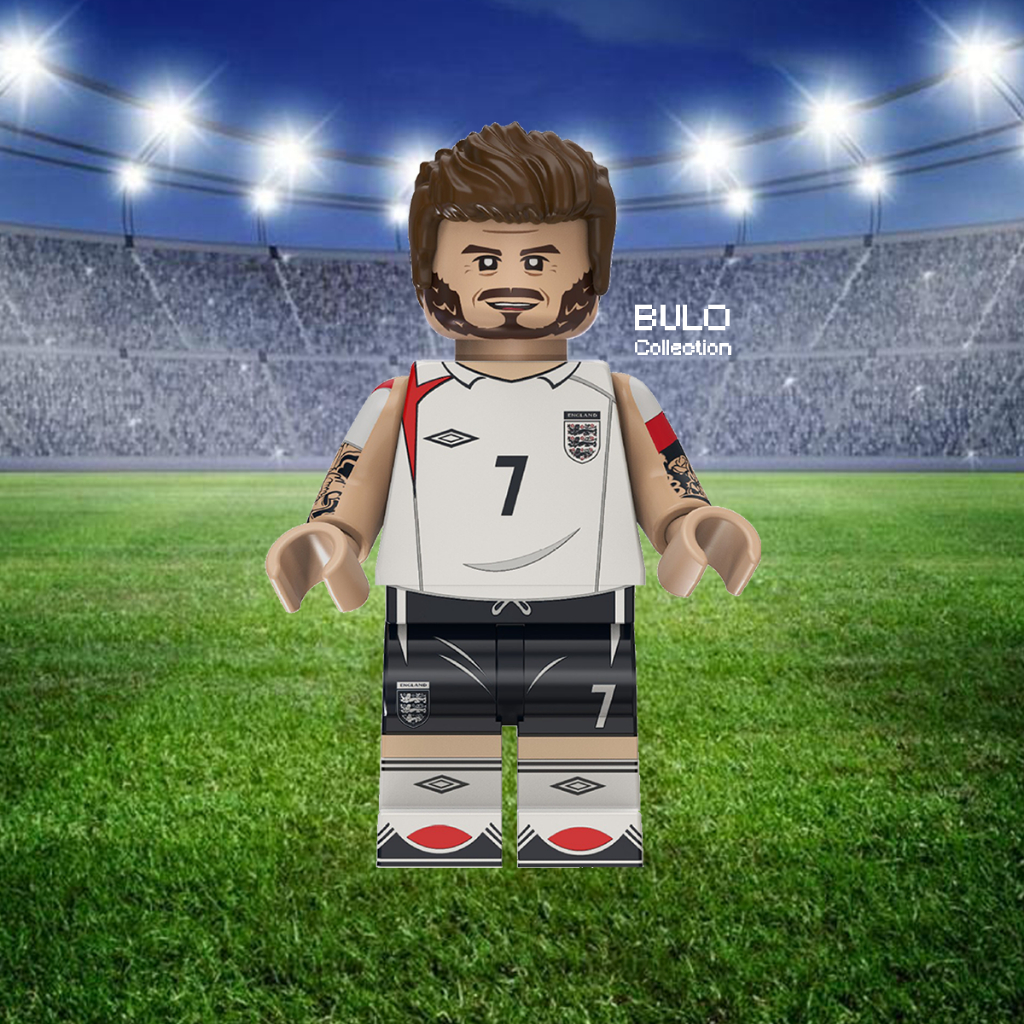 David Beckham England Custom Minifigures Messi Ronaldo Soccer Building ...
