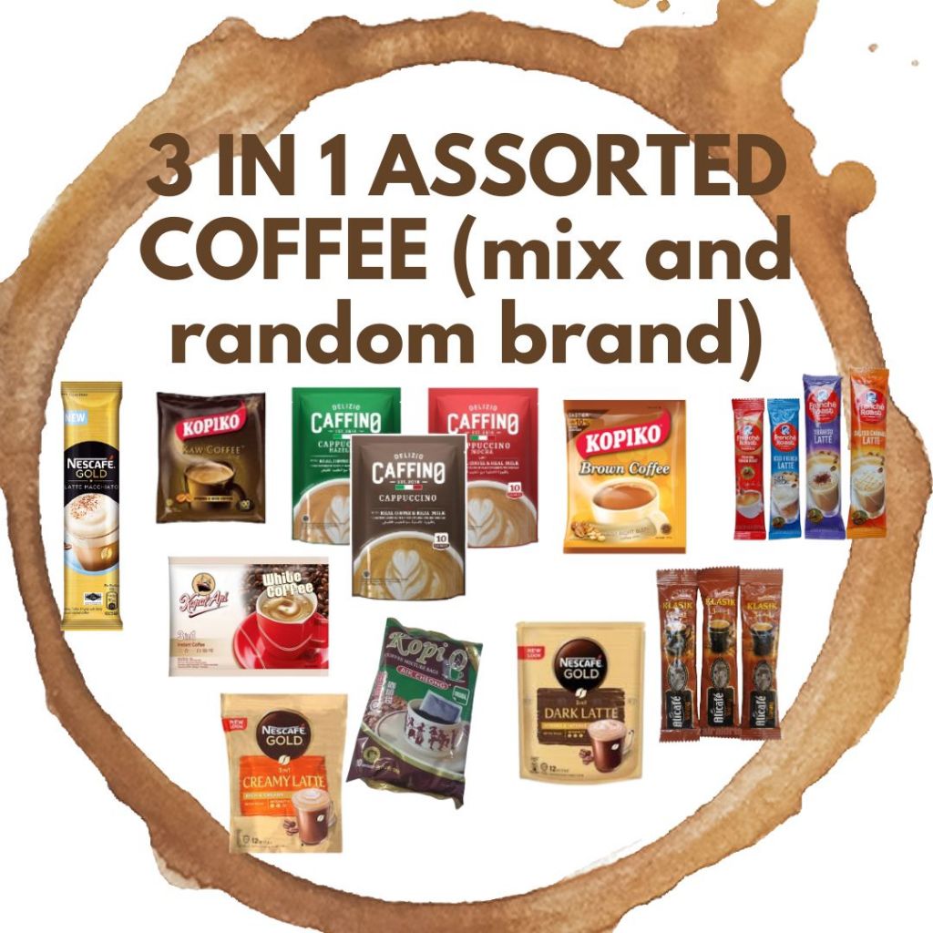 Assorted 3-in-1 Coffee instant 3 sachet Mix and Random | Shopee Malaysia