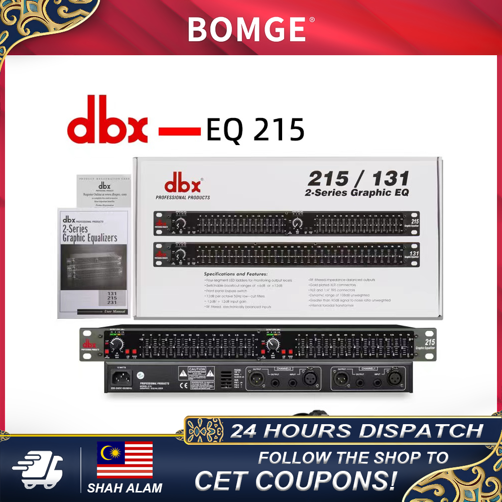 BOMGE dbx 215s Dual Channel 15 Band Graphic Equalizer EQ SUB Prosesor Efek Ganda | Shopee Malaysia