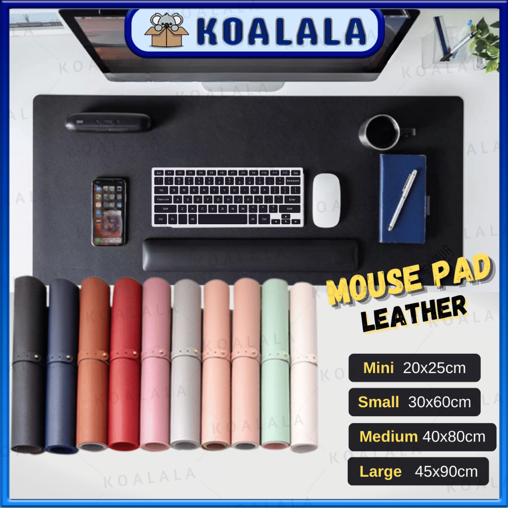 Large Mousepad Keyboard Mat Thick Leather Portable Anti-slip Smooth ...