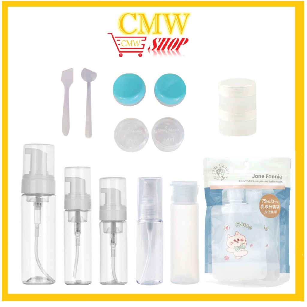 Portable Travel Transparent Empty Plastic Pump /Spray Bottle/Cream Jar ...