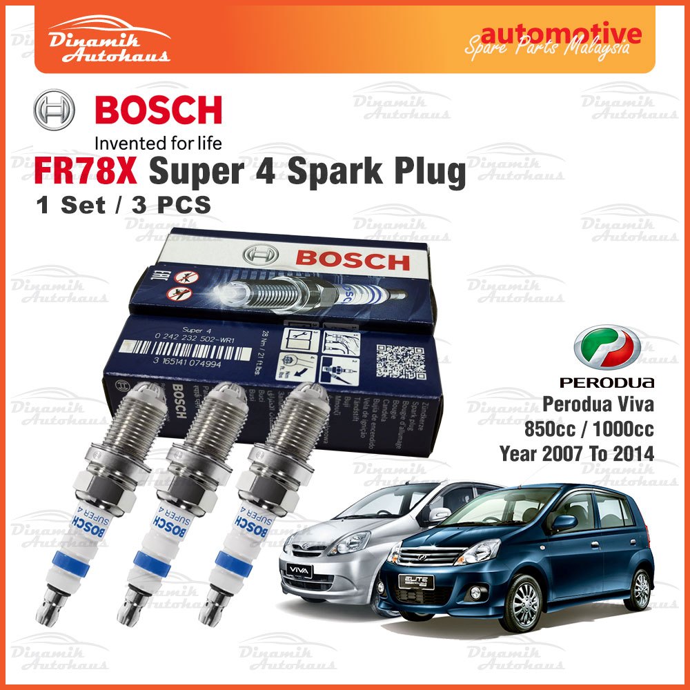 Perodua Viva 850cc & 1000cc Car Engine Spark Plug Palam Pencucuh Api ...
