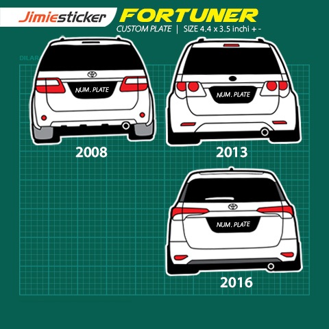 Sticker Kereta Fortuner, Sticker Toyota Fortuner, Custom Sticker, Car ...