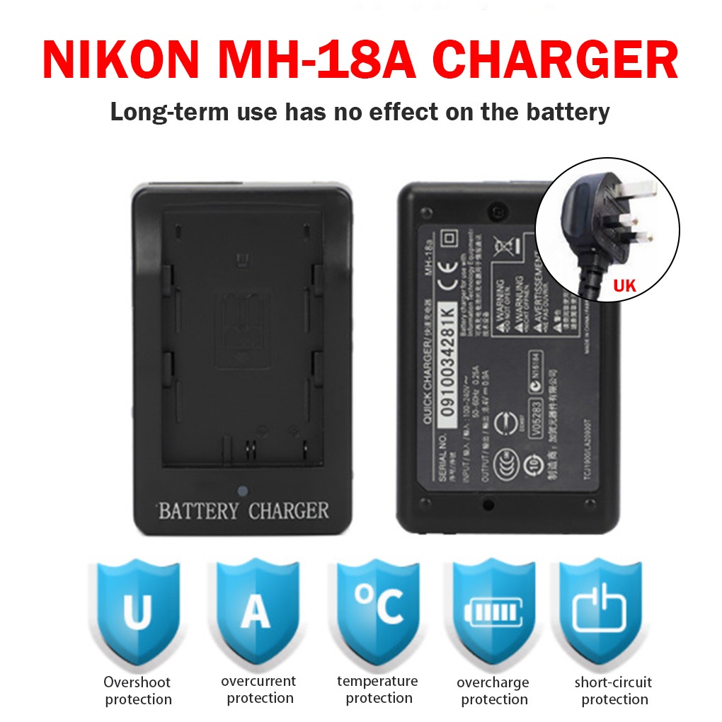 Camera Quick Charger Cradle Nikon MH-18A for EN-EL3a Battery D70 D80 ...