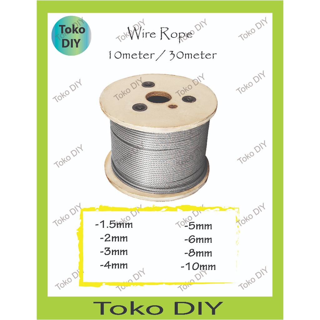 ( 1Meter ) Wire Rope 1.5mm,2mm,3mm,4mm,5mm | Shopee Malaysia