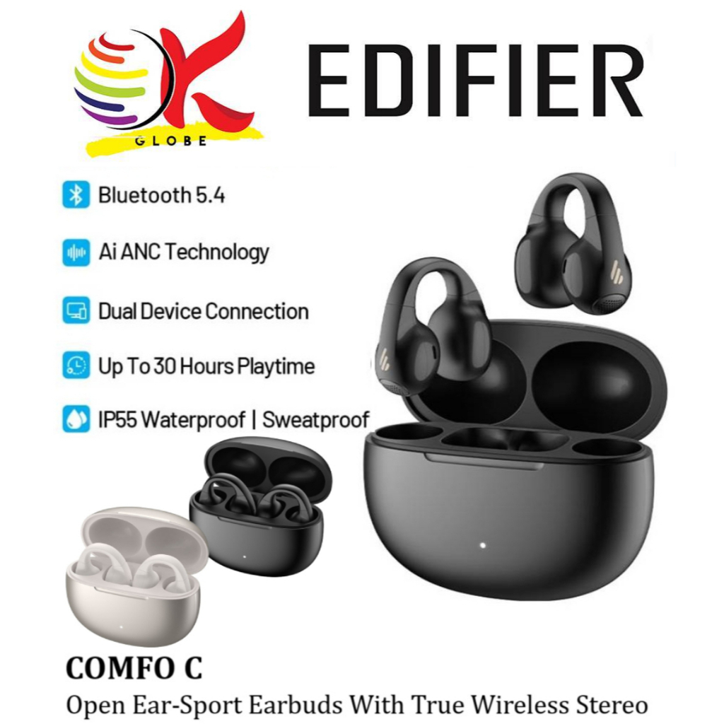 EDIFIER COMFO C OPEN EAR SPORT BLUETOOTH EARBUDS WITH TRUE WIRELESS ...