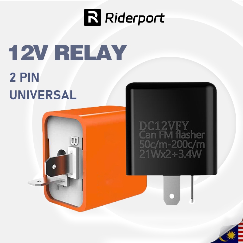 2 Pins 12v Relay Motorcycle LED Turn Light Flasher Relay Signal Control ...