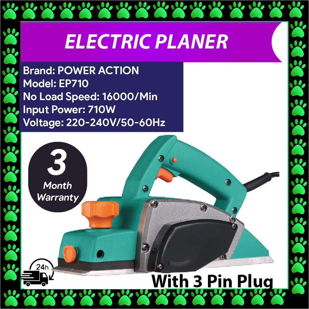 710W Corded Electric Wood Power Planer 580W 220V Ketam Kayu ...