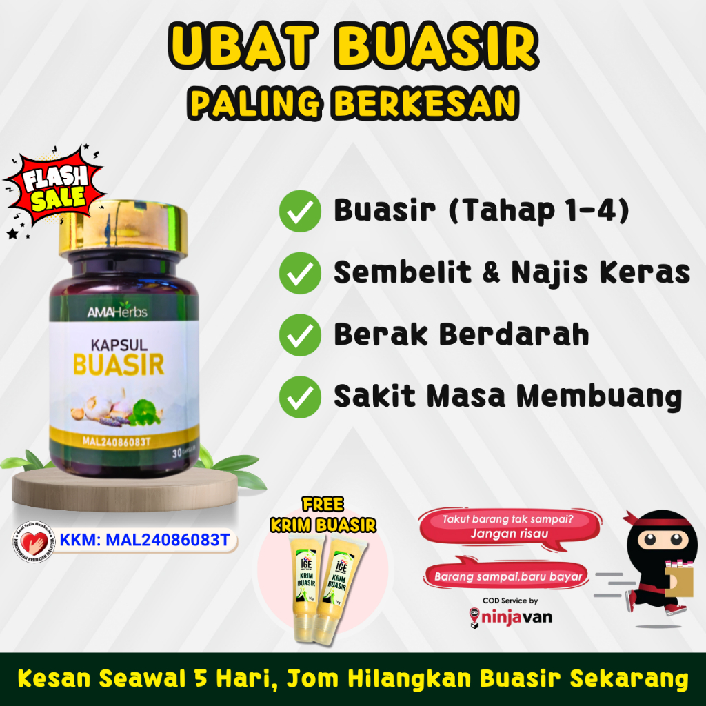Penawar Buasir @ AMAHERBS KAPSUL BUASIR [FREE KRIM BUASIR] | Shopee Malaysia