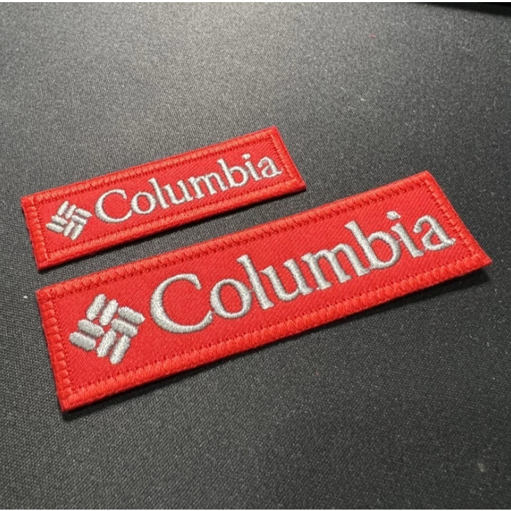 Columbia embroidered patches - Red Grey (3 x 10cm) | Shopee Malaysia