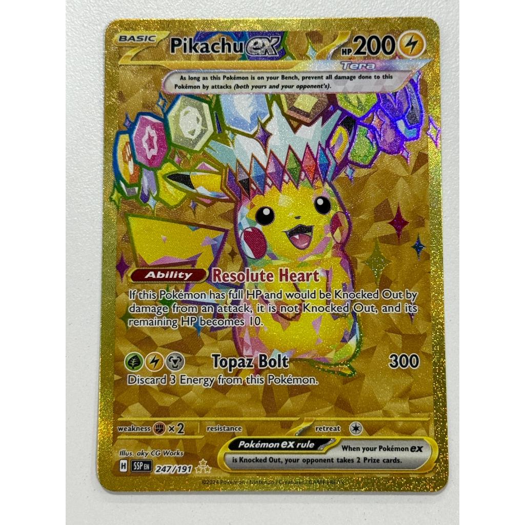 Pokemon Basic 247/191 Pikachu EX [Gold Secret Rare) | Shopee Malaysia