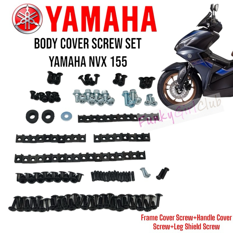 CoverSet Screw Yamaha NVX 155 Cover Set Skru Body Set Frame Body Cover ...