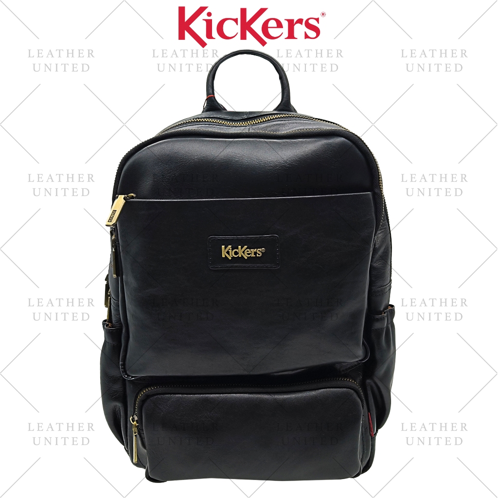 Kickers Genuine Full Grain Cowhide Leather Full Leather Backpack # ...