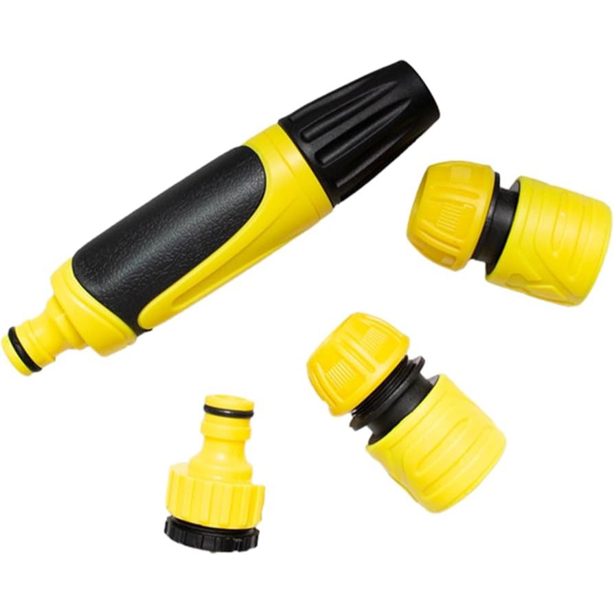 Car Wash Nozzle Set Yellow Nozzle Adjustable Twist Sweeper Sprayer ...